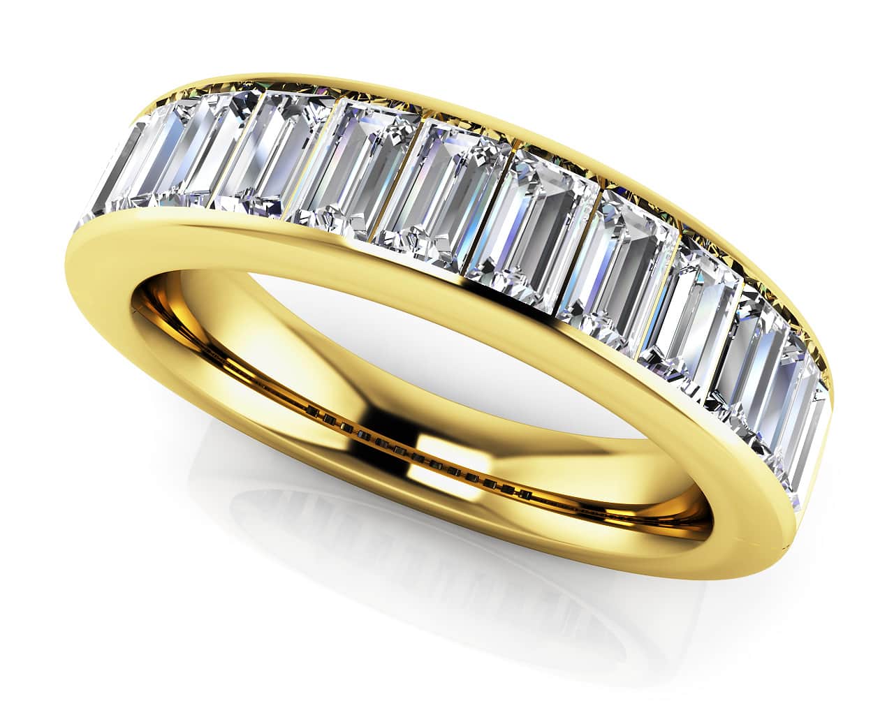 Salient Upright Diamond Baguette Ring