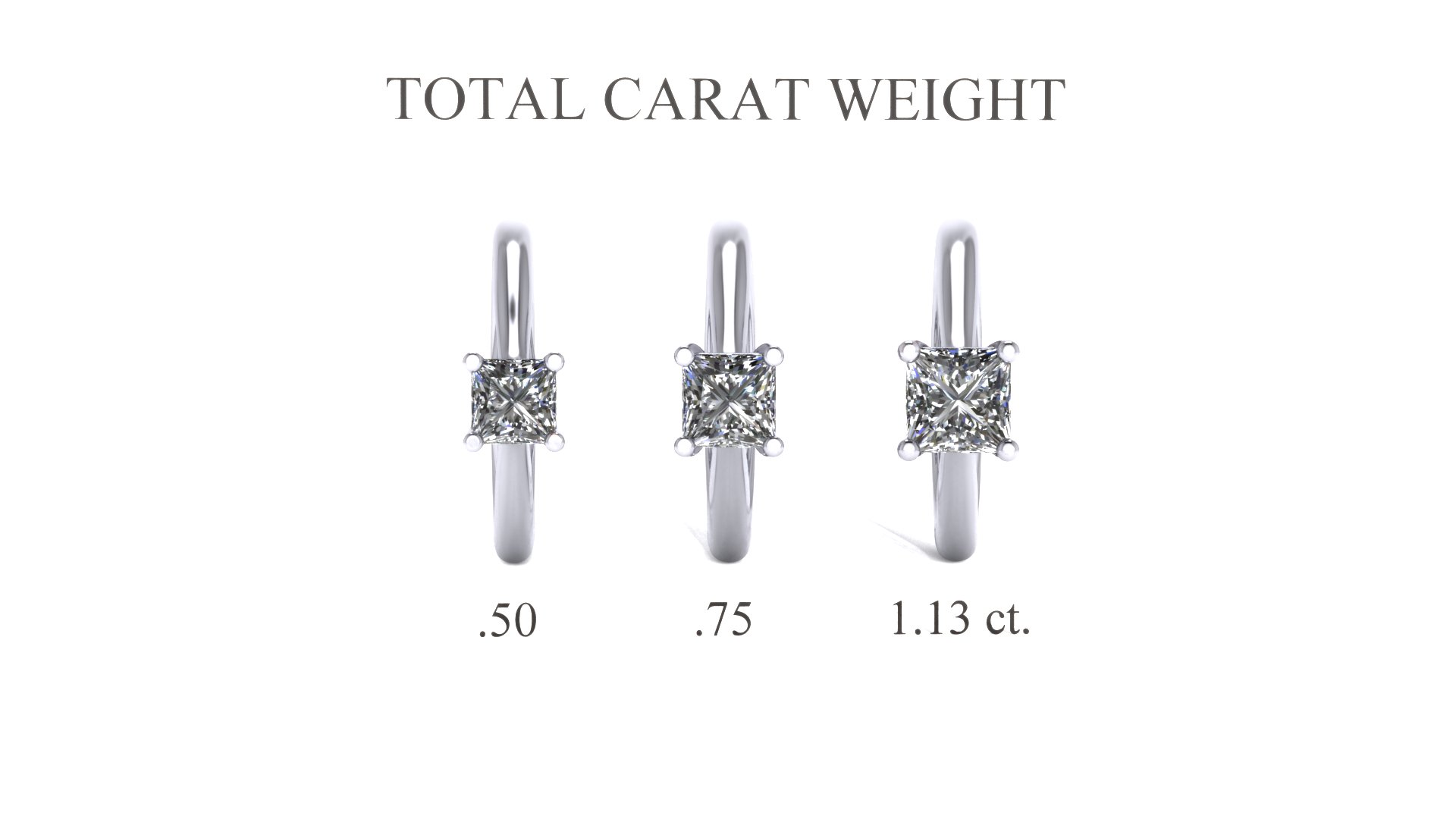 Pure Princess Diamond Solitaire Engagement Ring