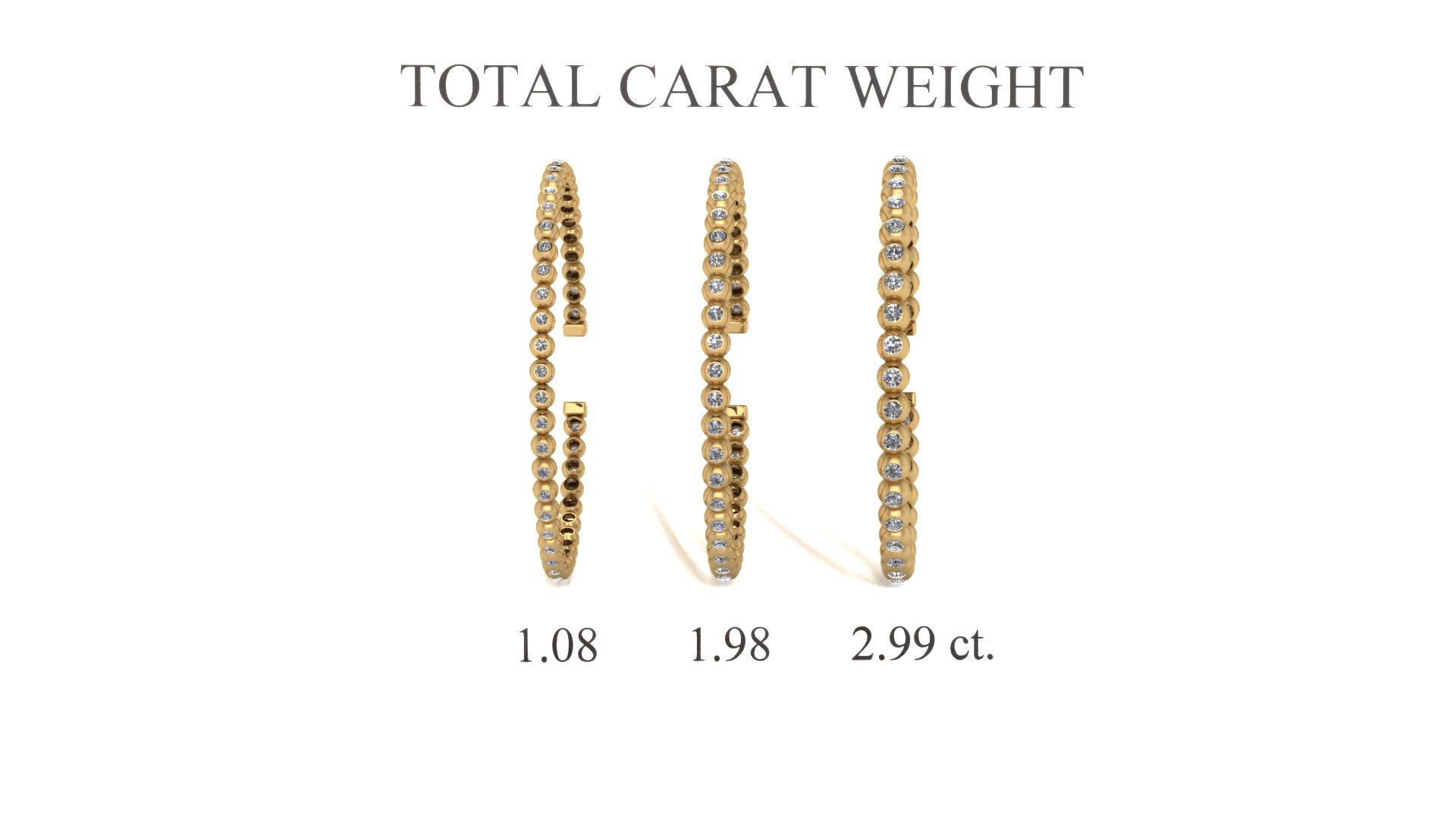 Bezel Set Flexible Diamond Bangle Bracelet