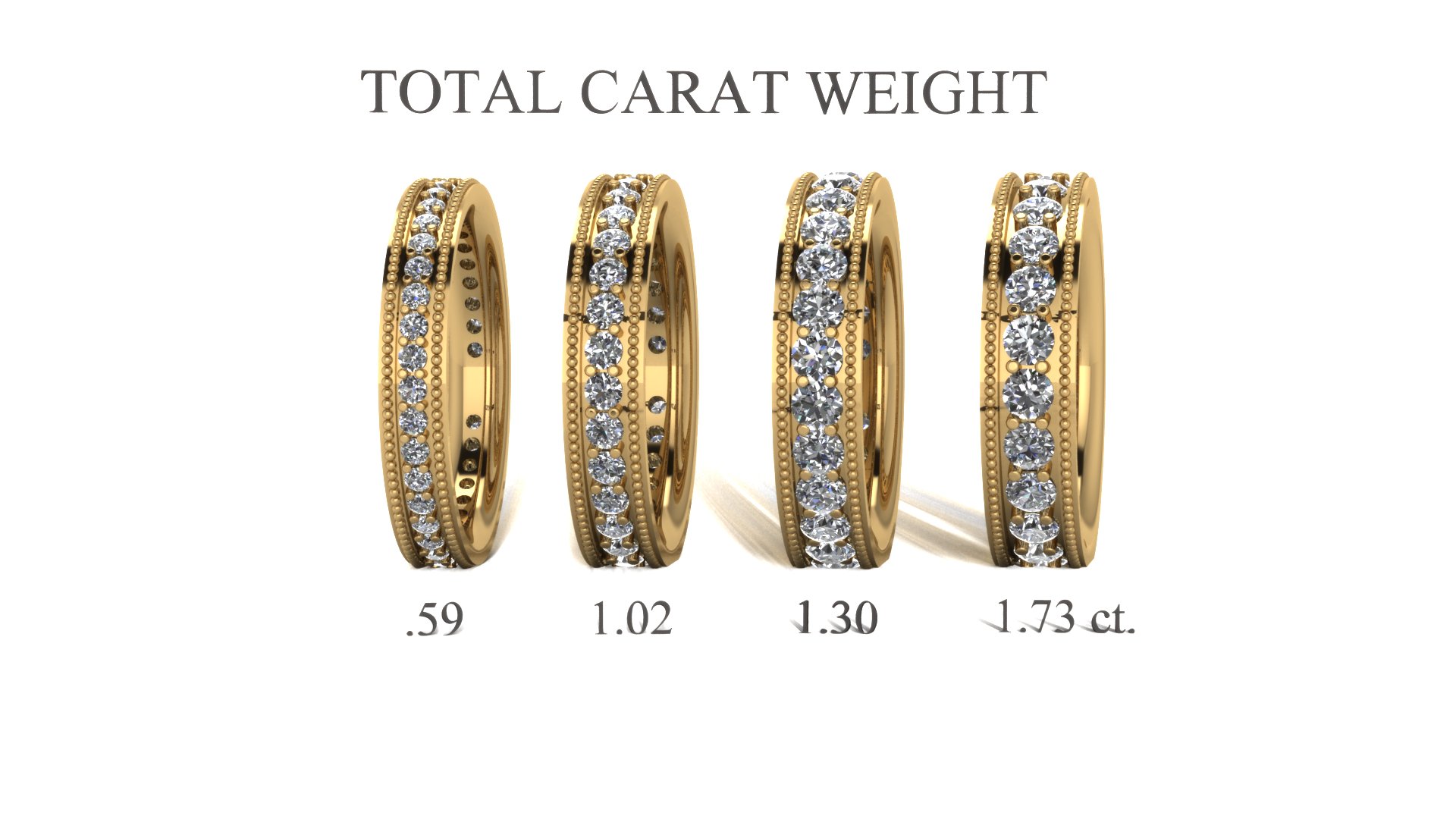 Milgrain Edge Diamond Eternity Band